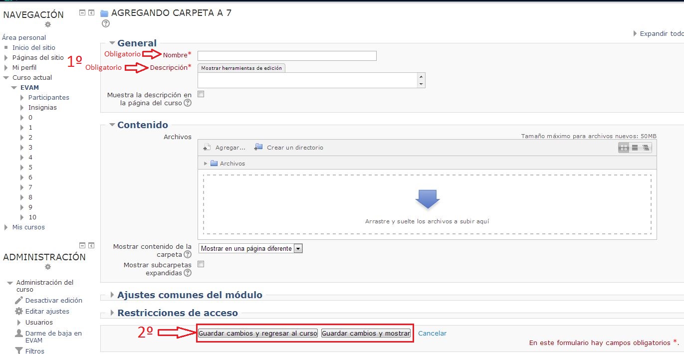 Archivo:ConfigurarCarpeta.JPG - Documentación Campus Virtual de la UEx